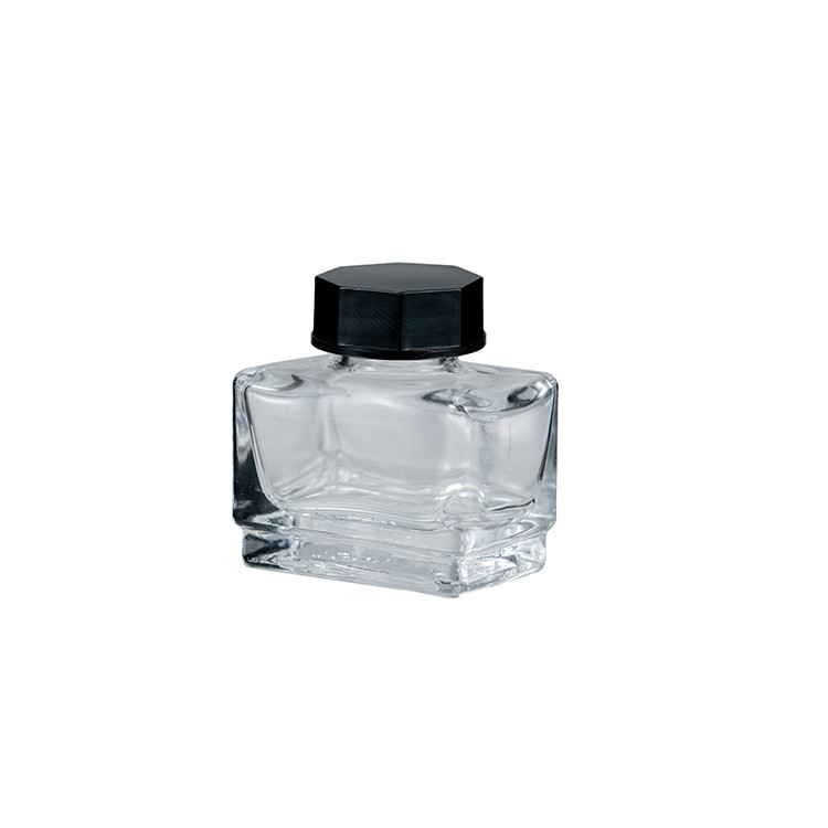 Clear Square Empty 50 Ml Glass Ink Bottle Various Shapes Glass Bottle